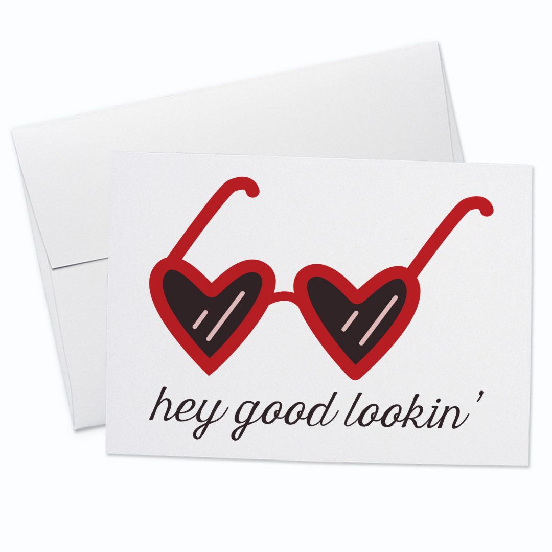 Hey Good Lookin’ Greeting Card • Fox & Fancy