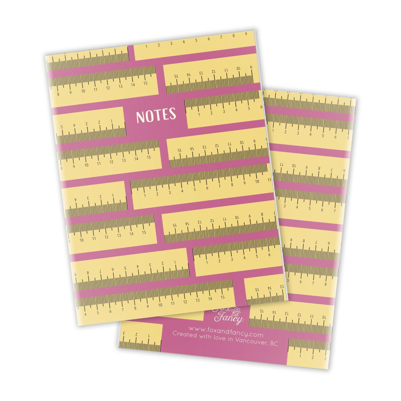 Erasers and Rulers Notebook Set – Fox & Fancy